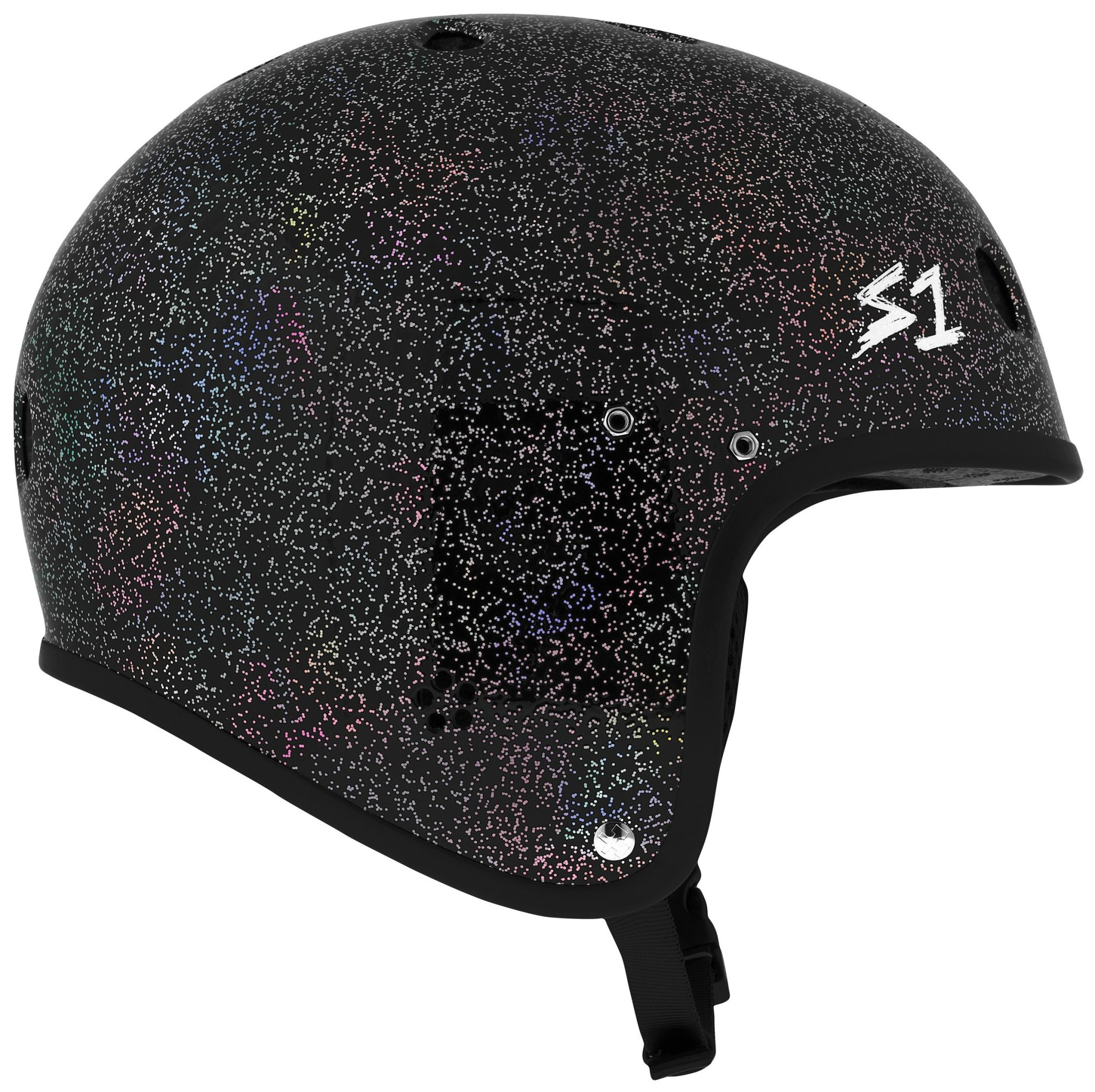 S1 Retro Lifer E-Helmet Black Gloss Glitter - S1 Helmets Canada : S1 ...